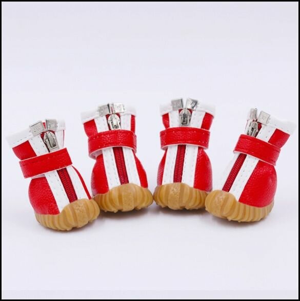 Эксклюзивные красные ботинки 4 размера с непромокаемой молнией