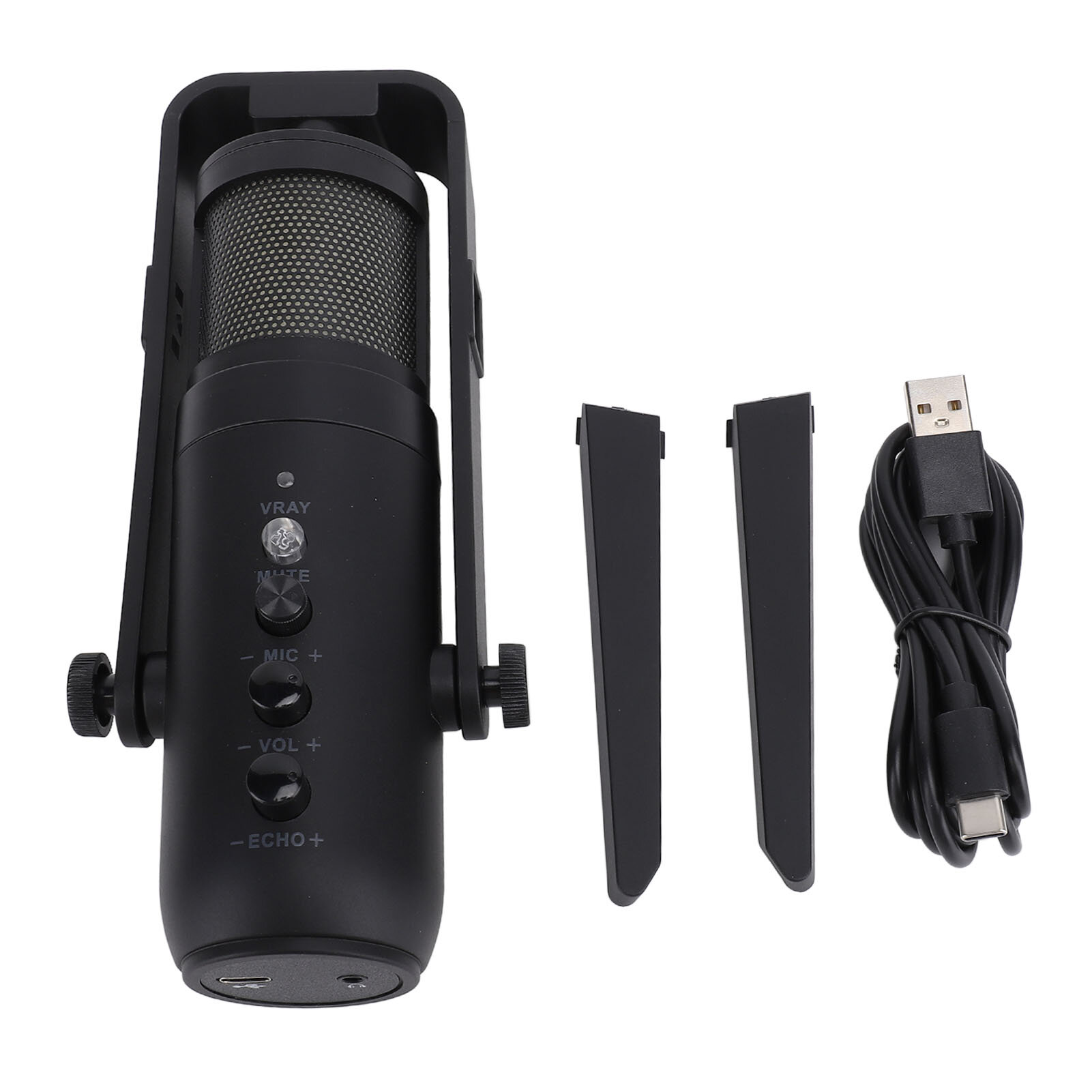 Игровой микрофон USB PC Condenser Mic с красочным ударом светового удара поглощающий подставку