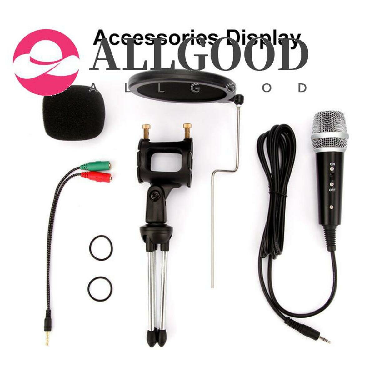 Микрофон Оборудование для студии звукозаписи Комплект микрофонов Подкаст Конденсаторный микрофон Разъем 3,5 мм Микрофон