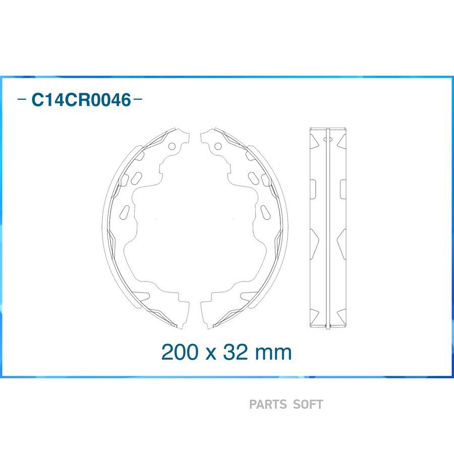 CWORKS Тормозные колодки задние барабанные