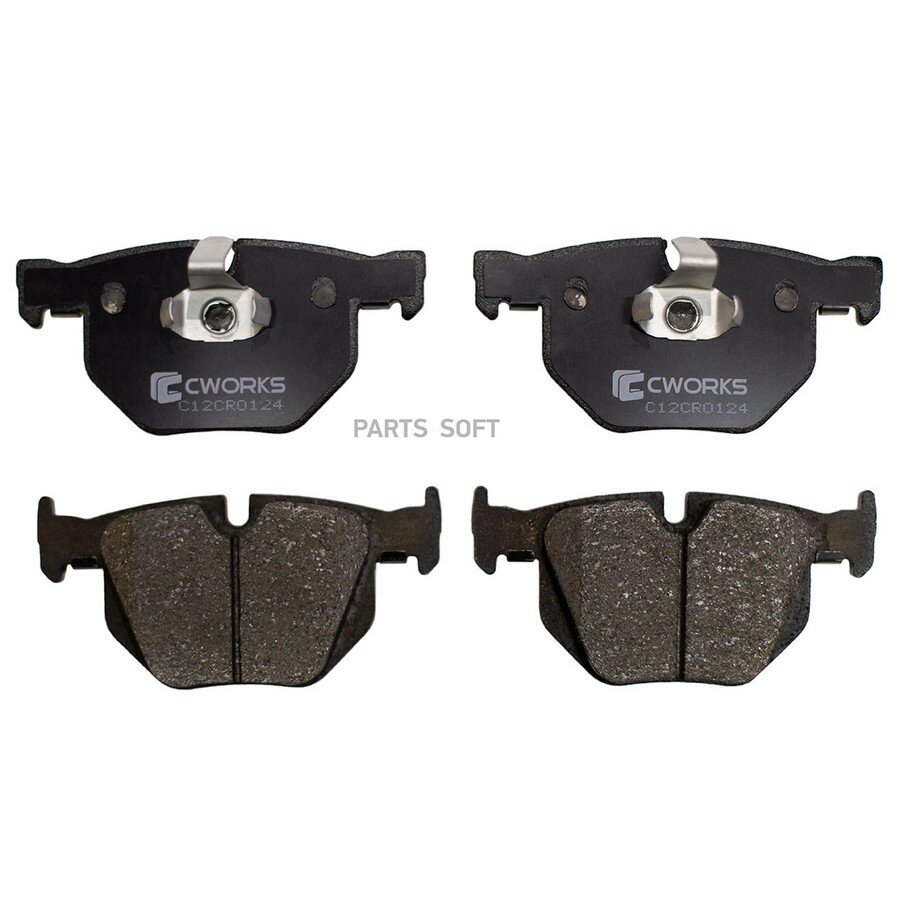 CWORKS Тормозные колодки задние, Low Metallic