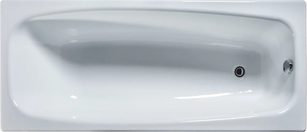 Чугунная ванна Универсал Грация 170x70, на ножках, 196 л, пристенная, прямоугольная, белая, в современном стиле