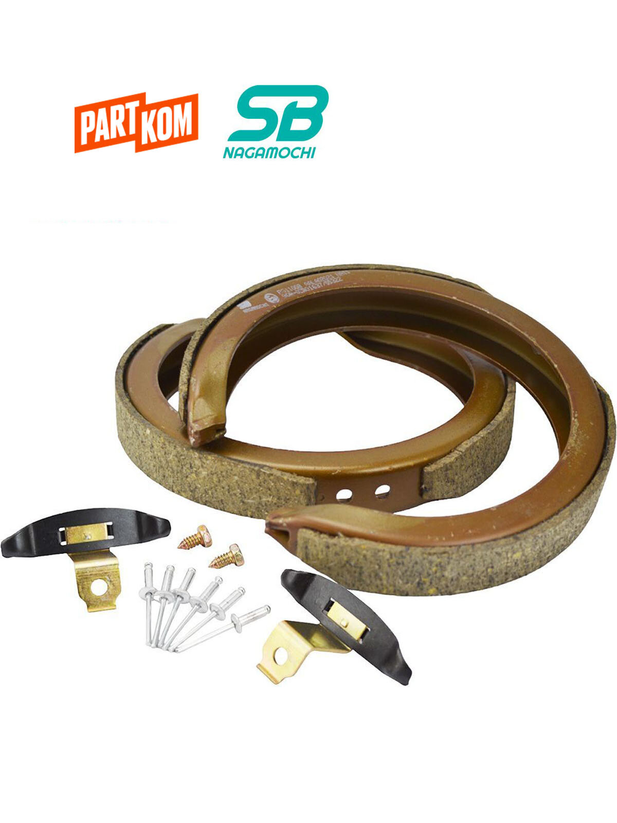 Тормозные колодки ручного тормоза SB NAGAMOCHI BS11008 для а/м Hyundai Sonata VI (YF), Kia Sportage (SL) 2WD