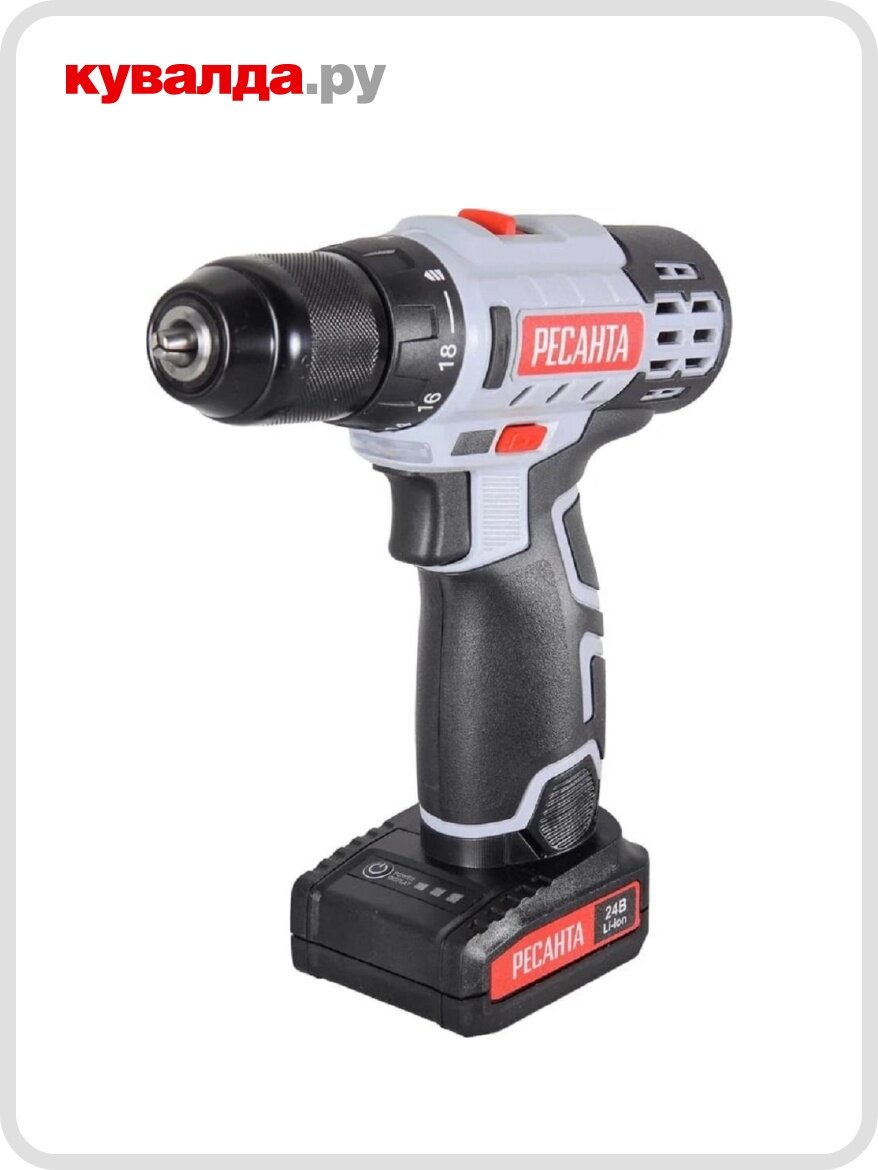 Дрель-шуруповерт аккумуляторная Ресанта ДА-24-2ЛК