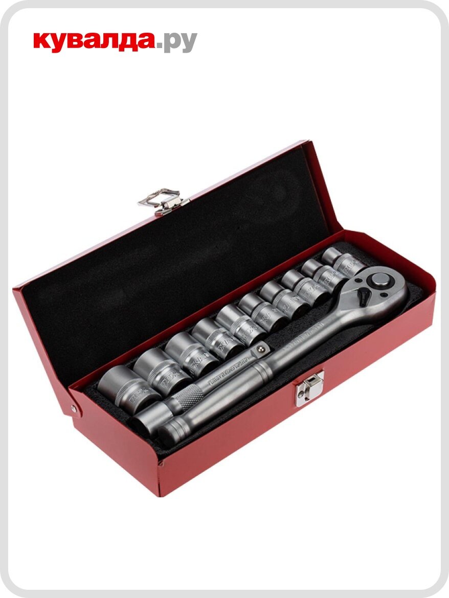 Набор головок 1/2" REXANT 12-8301 торцевых, с трещоточным ключом, 12 предметов