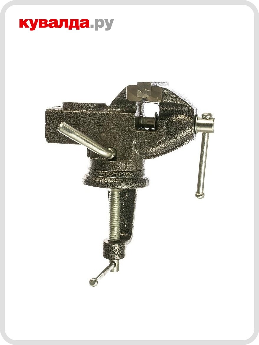 Тиски Biber Профи 85887 настольные, поворотные с наковальней 65мм