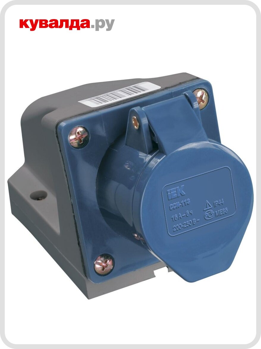 Розетка IEK ССИ-123 оп 32а 220в 2p pе ip44