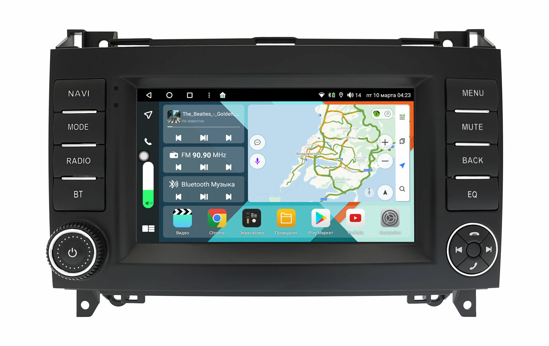 Магнитола Mercedes-Benz универсальная 2004 - 2018 / 7 дюймов, 4/64GB, 8 ядер, DSP, 4G, Android 10 / Wide Media