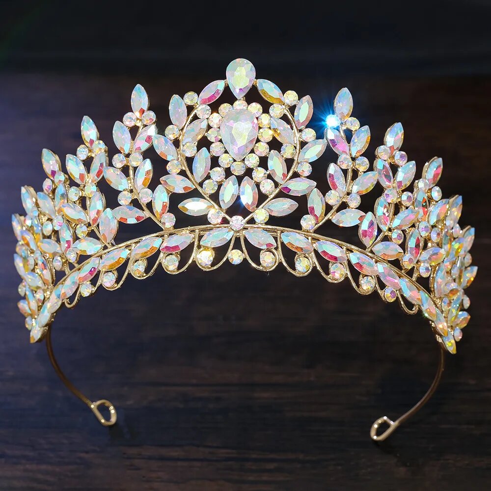 DIEZI хрустальная тиара для женщин и девочек gold AB