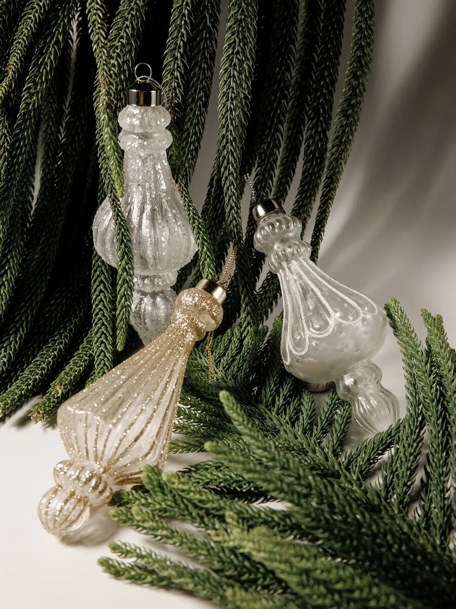 Елочные украшения из стекла - 6шт