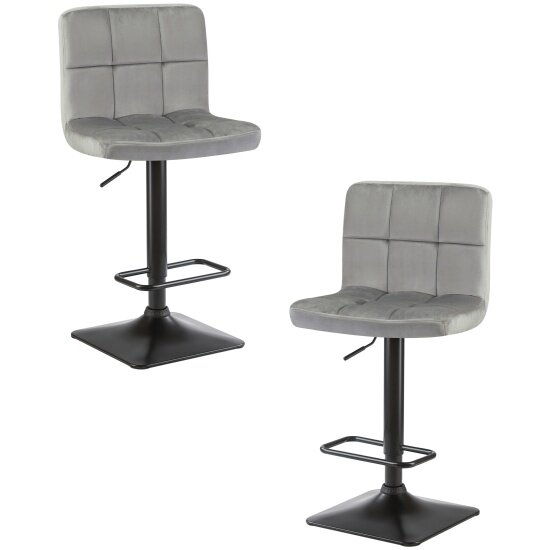 Стул барный Dobrin DOMINIC (серый велюр (MJ9-75))(2 шт/уп)