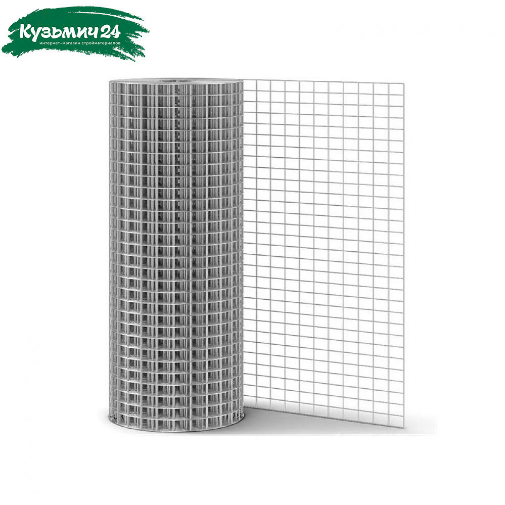 Сетка сварная 2000 мм, ячейка 60х50 мм, d 1.3 мм, оцинкованная, 2 м. п.