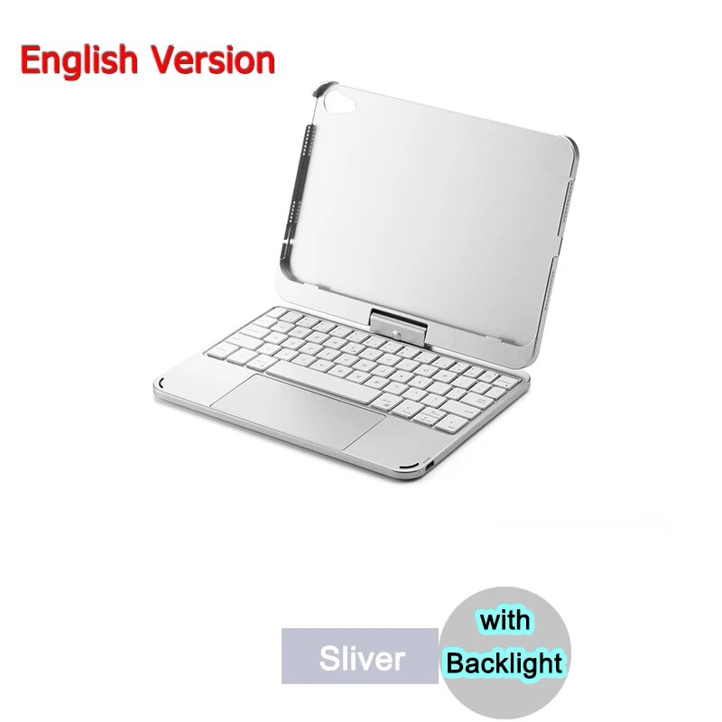 Чехол с Bluetooth клавиатурой для iPad Mini 6, 7, 8 For iPad Mini7 8.3, Sliver Backlit
