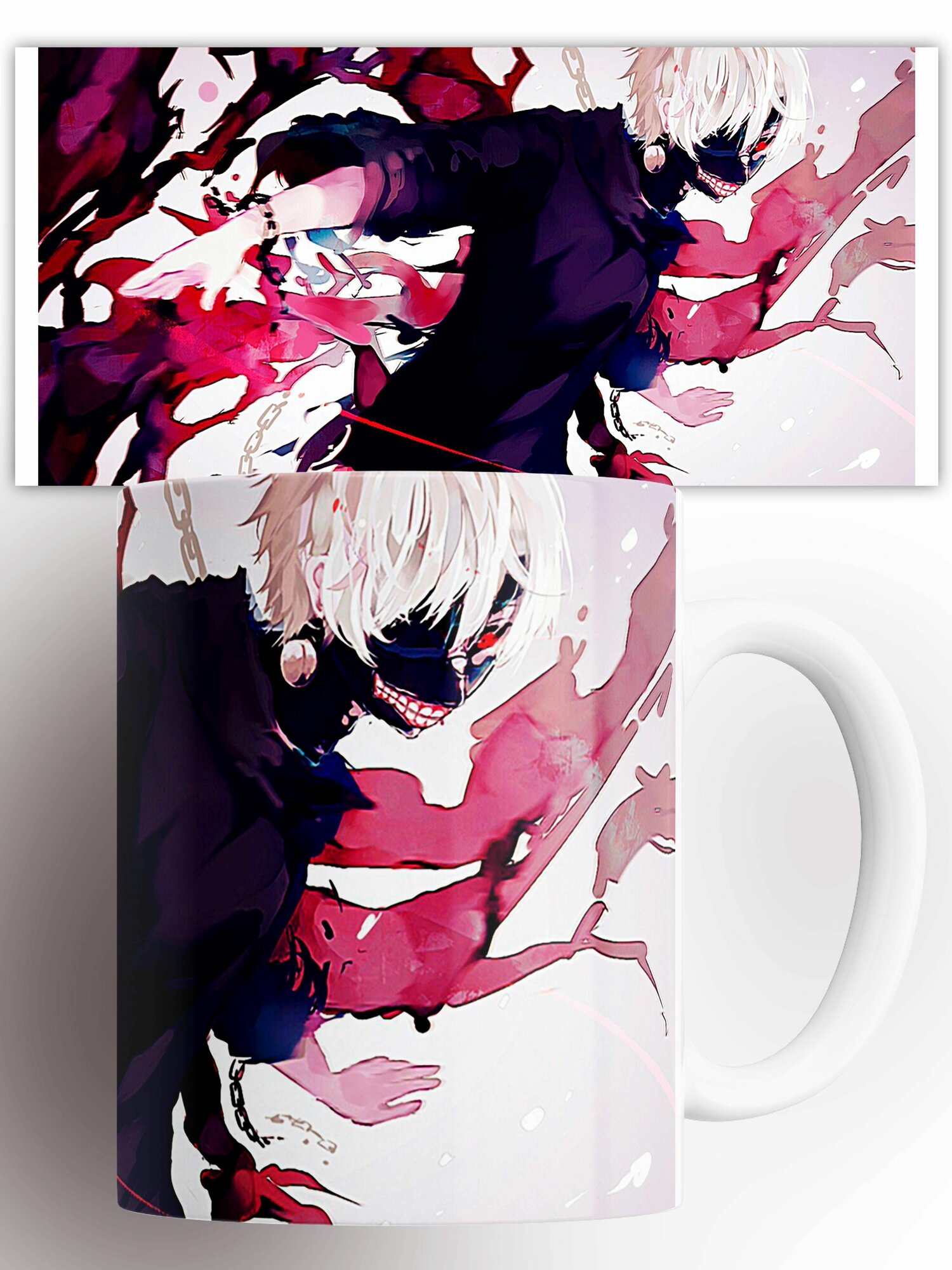 Кружка аниме Токийский Гуль Канеки Кен 330 мл