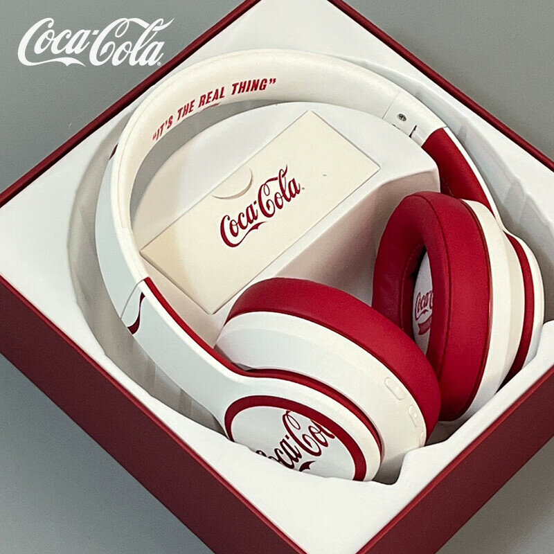 Coca-Cola T05 Over-Ear Wireless Bluetooth Headphones, Gaming Headphones with Deep Bass, Sports Headphones, Chinese New Year Gift, Compatible with Apple, Huawei, Xiaomi And Other Devices