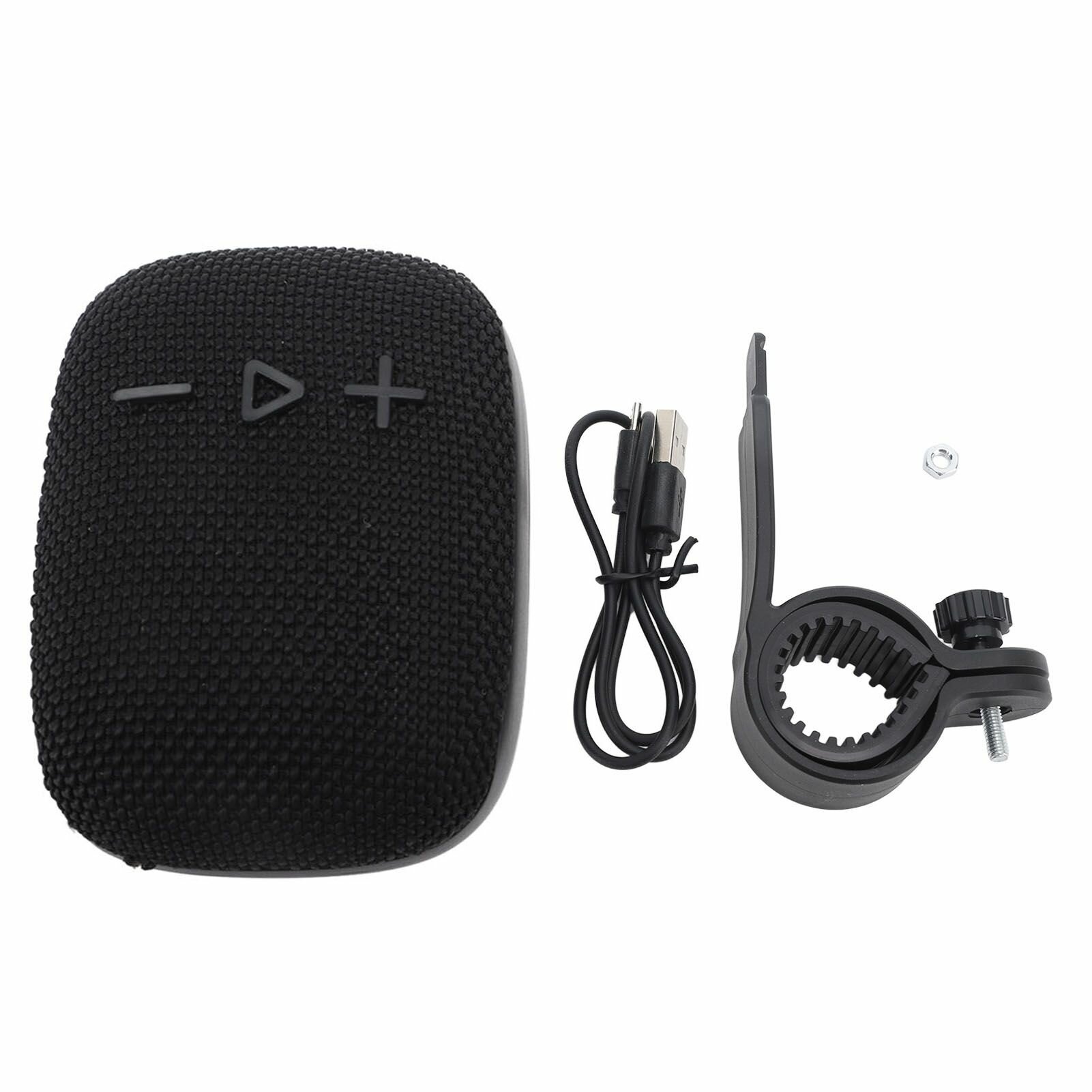 Портативный Bluetooth-динамик IPX7 Водонепроницаемый мини-сабвуфер с подставкой для езды на велосипеде на открытом воздухе Черный