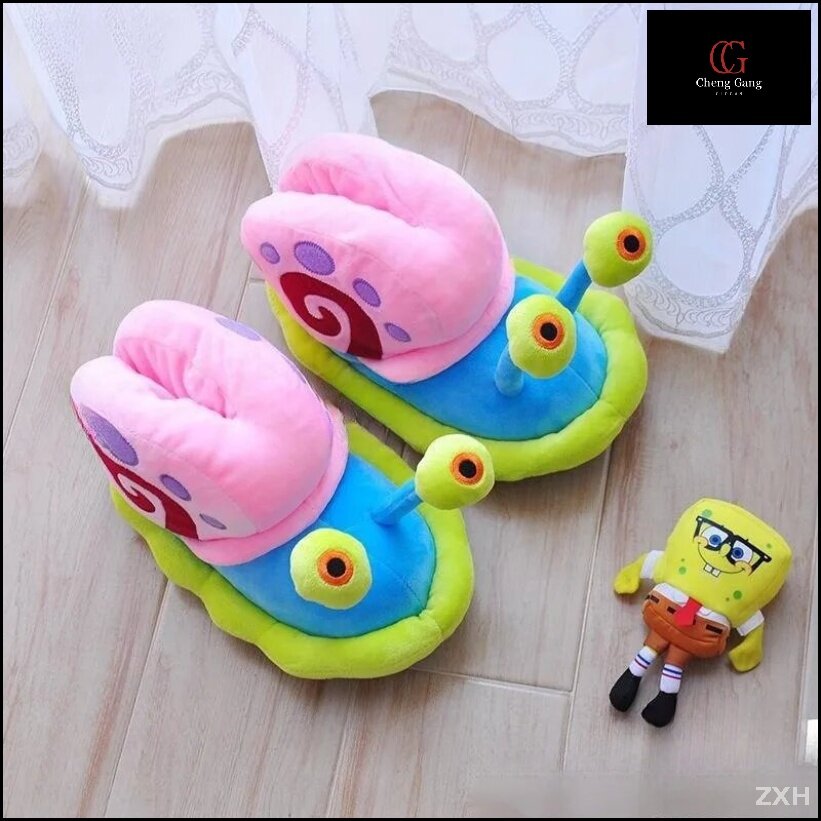 Эксклюзивные плюшевые тапочки Гэри из Губки Боба Bandai