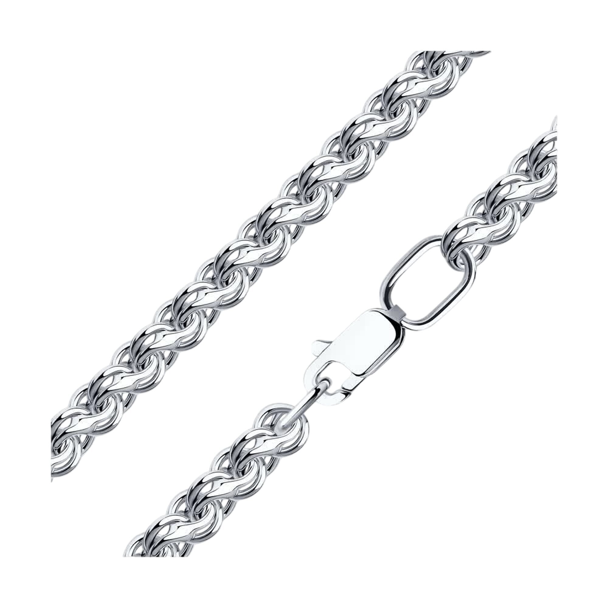 Цепь серебро, 925 проба, родирование