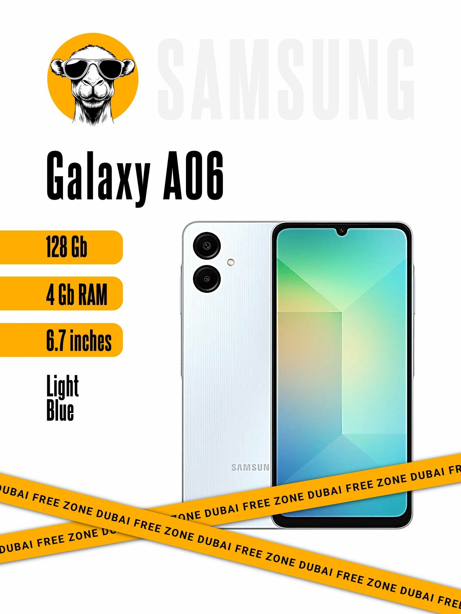 Смартфон Samsung Galaxy A06 4/128Gb Light Blue/Голубой