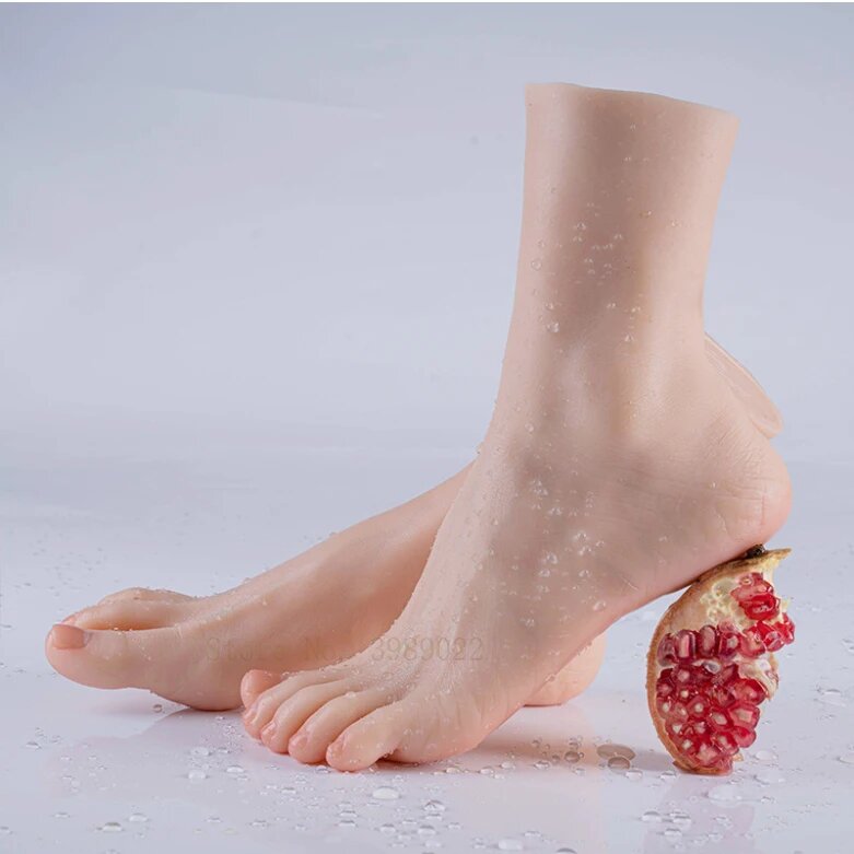 Красивый сексуальный силиконовый манекен для ног, гибкая модель стопы, скелет внутри цвета кожи по индивидуальному заказу, Женский