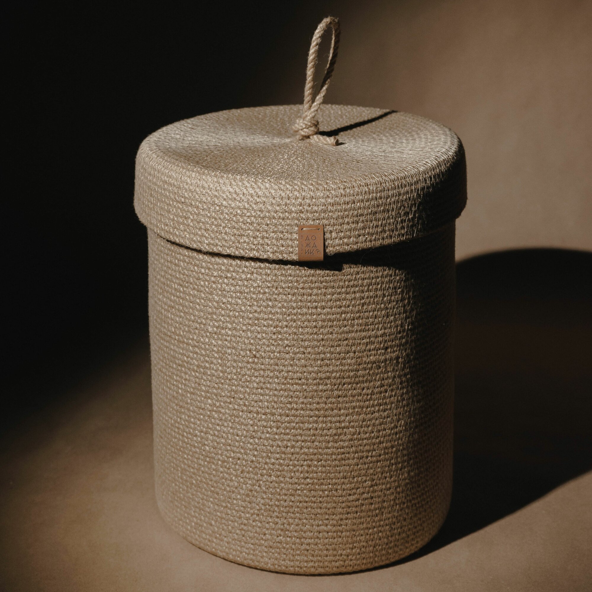 Большая корзина из джута 30х40 см