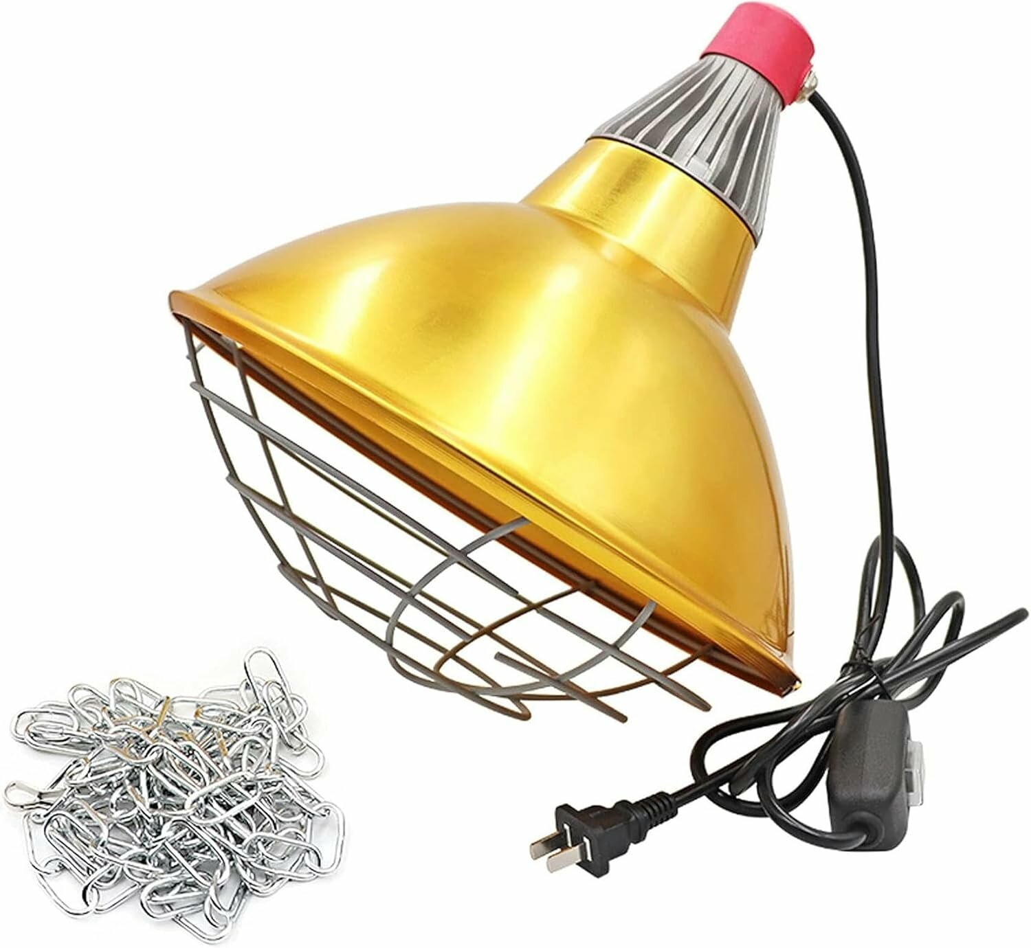 Рефлектор для инфракрасной лампы, большой размер, с обычным выключателем, без лампы