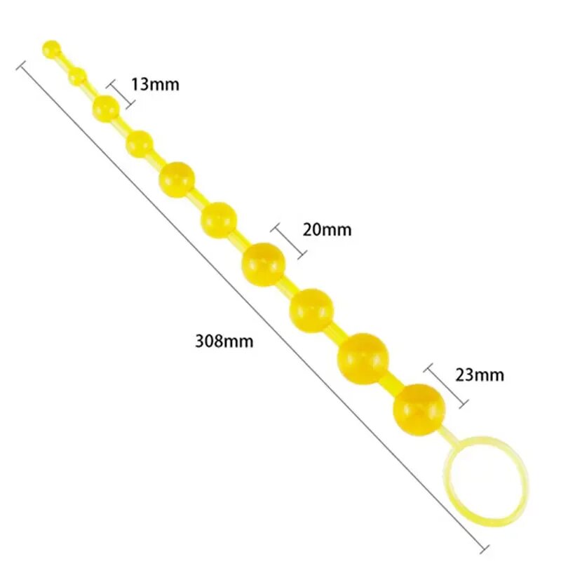 Новинка 2022, желейные анальные бусины, оргазм, искусственная игра, стимулятор мяча, анальная yellow