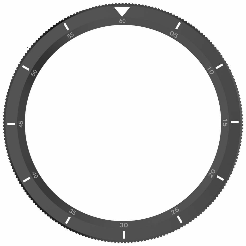 Стальной безель для умных часов 47 мм, Черный