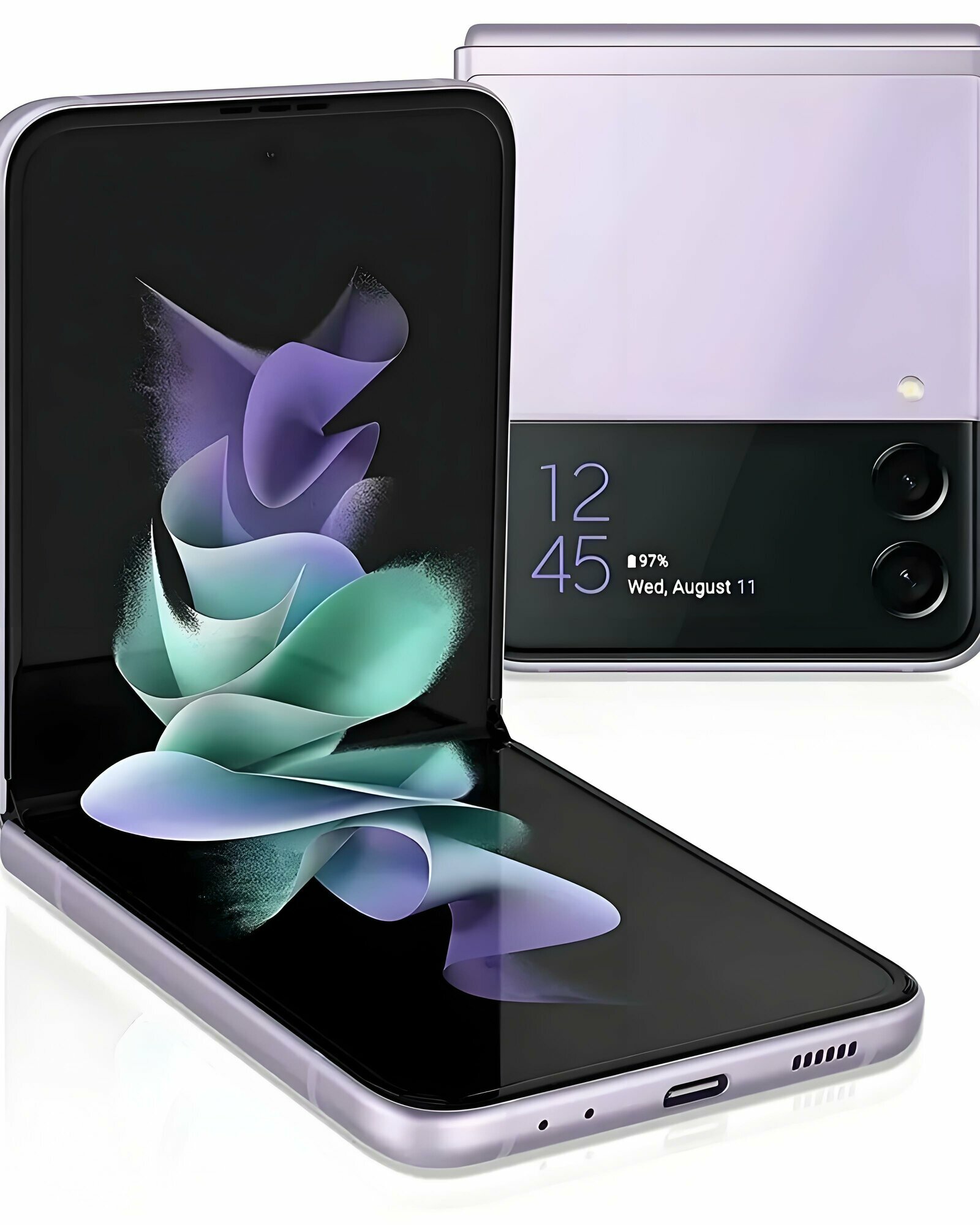 Смартфон Samsung Galaxy Z Flip 3, 8+256GB, складной, 6.7", Пурпурный Full HD
