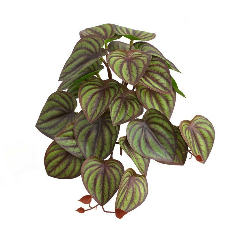 Искусственное растение зеленый ипомея батат лист интерьерное украшение для дома настенное искусство красный арбуз лист