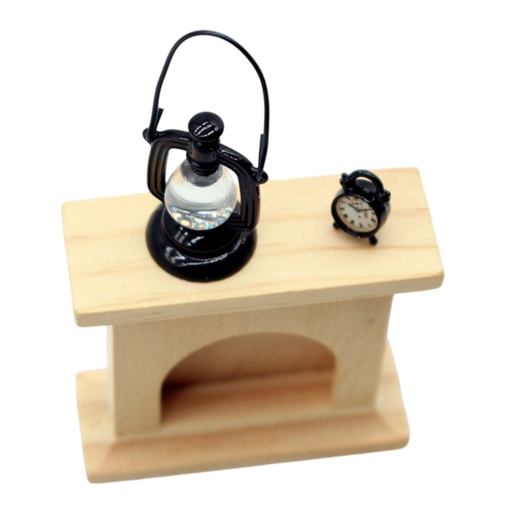 1/12 Miniature Fireplaces with Kerosene Lamp Antique Styles Doll House Furniture