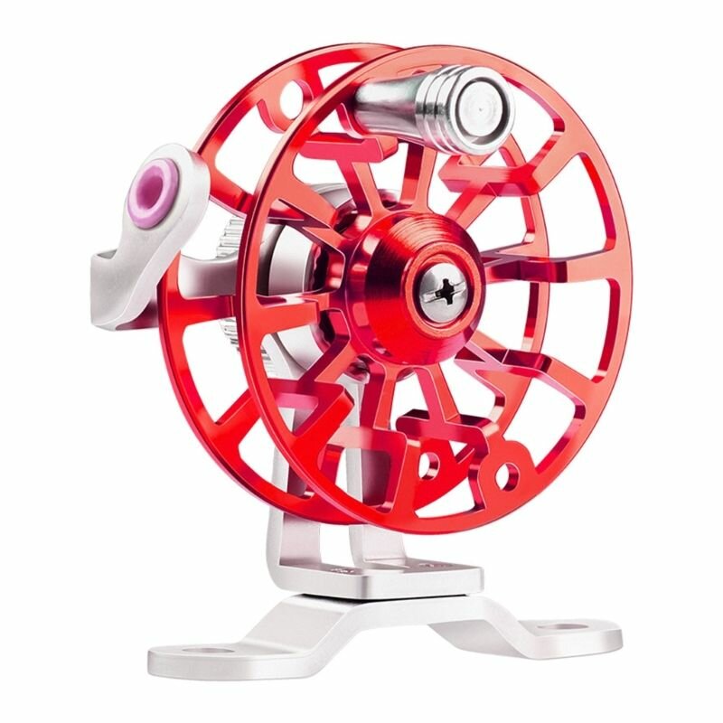 Катушка Fly, цельнометаллическая рыболовная катушка 53 мм/50 г с модернизированным основанием, легкая мини-колесная снасть для ловли форели и щуки