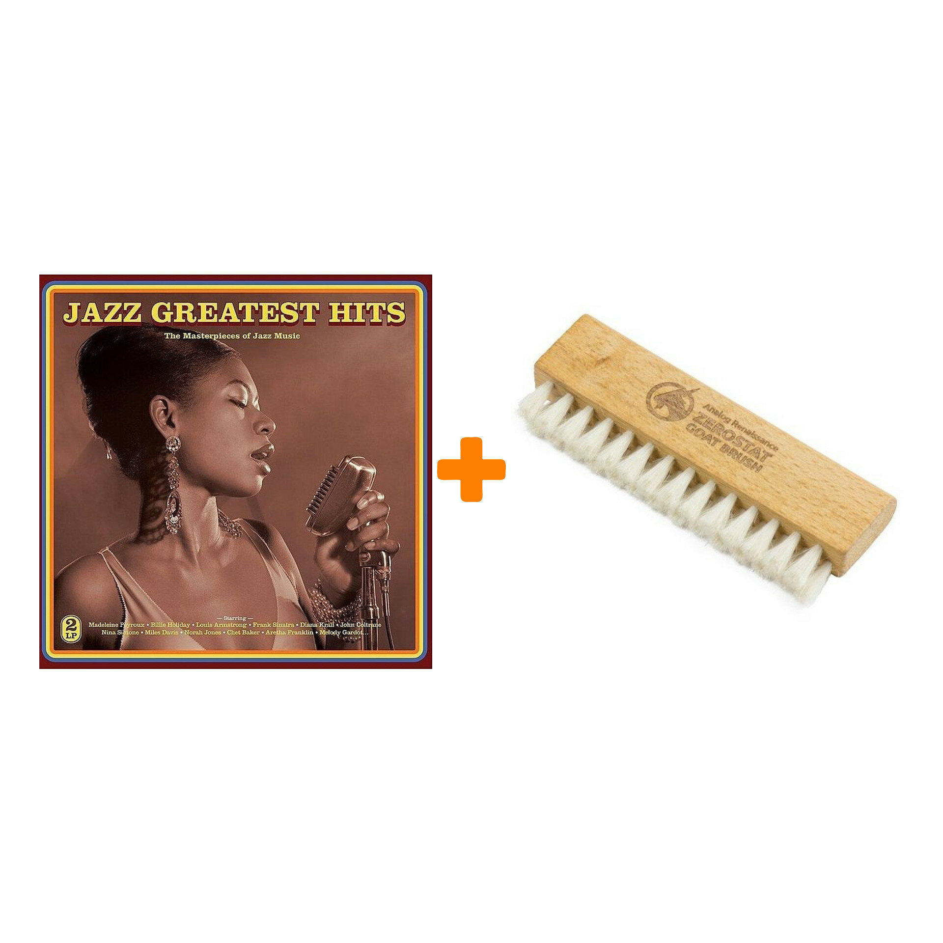 V/A Jazz Greatest Hits 2LP + Щетка для ухода за LP из козьей шерсти
