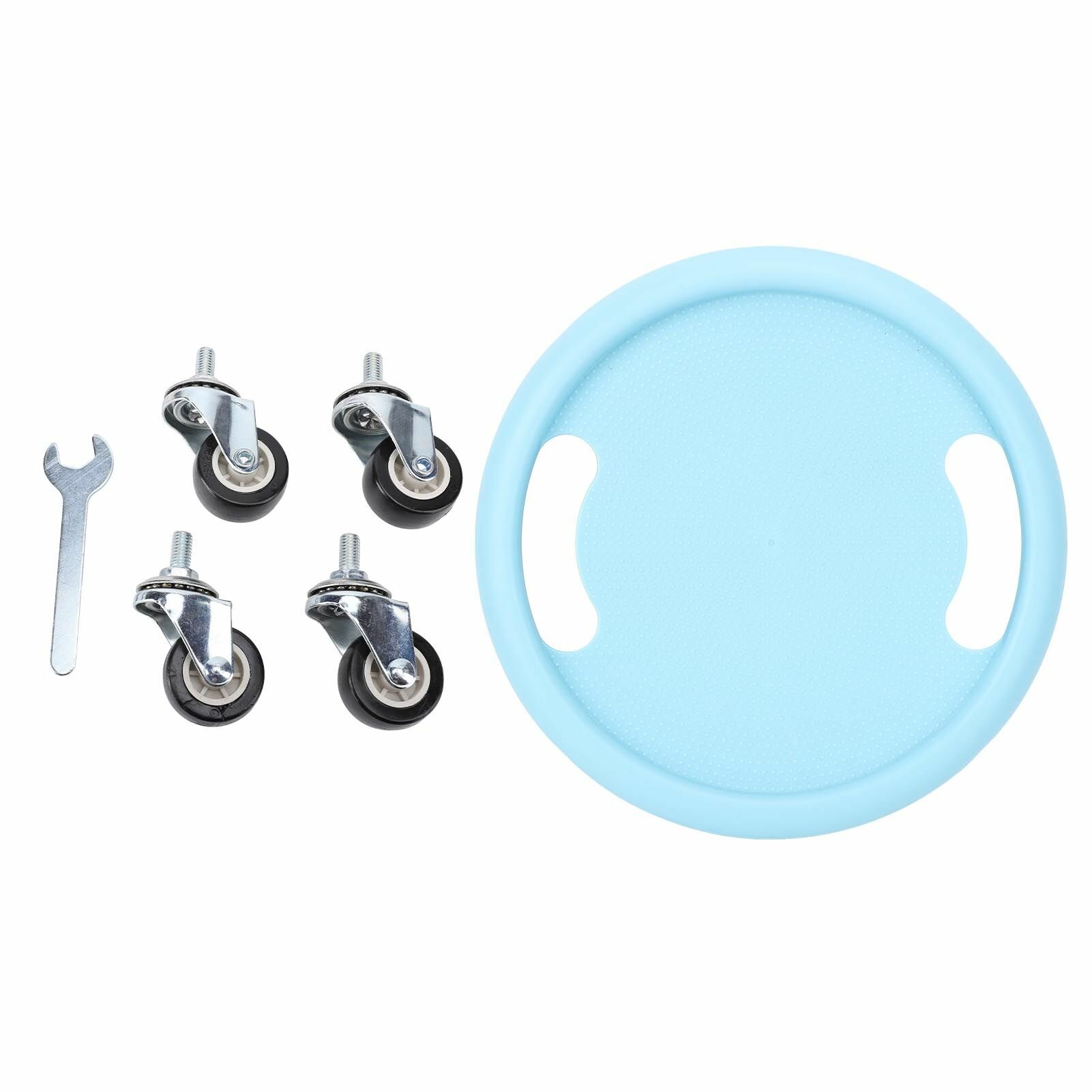 Дисковый роликовый тренажер с вращением на 360 градусов, улучшенная сила, портативный многофункциональный фитнес-ролик, скользящий диск для домашнего спортзала, синий