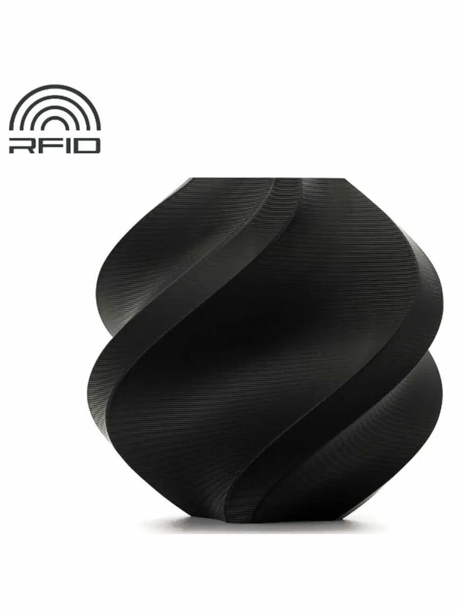 Катушка PLA Tough+ пластика Bambu lab 1.75 мм 1кг, черный (black 12104)
