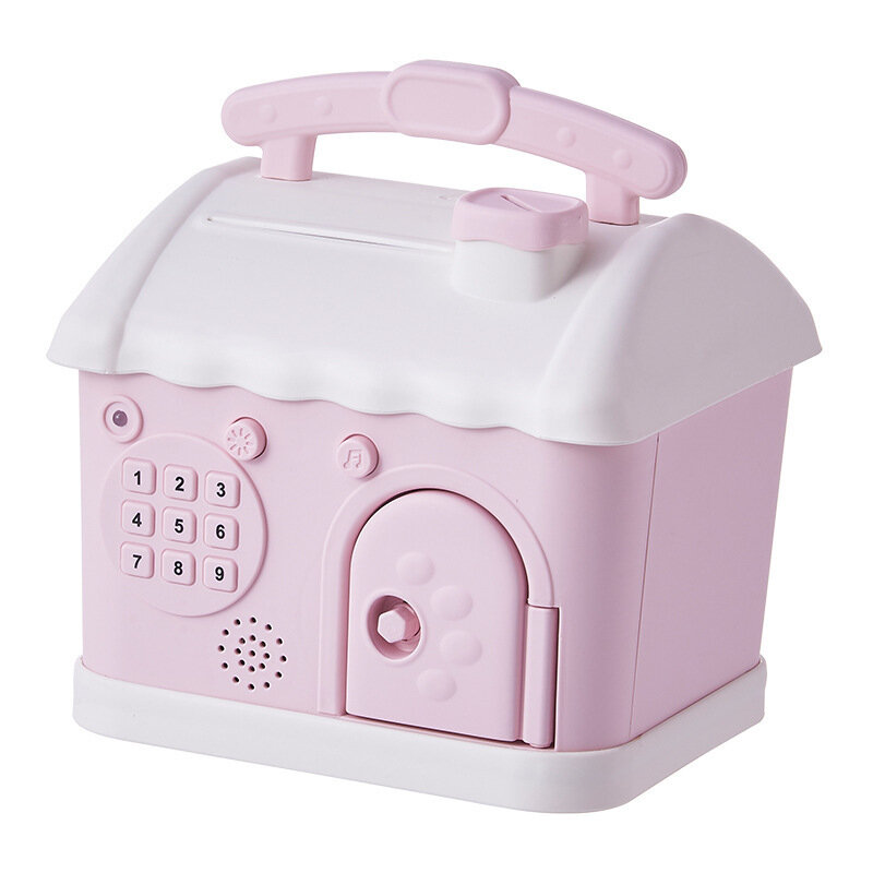 Музыкальная копилка для монет "Домашняя копилка" для детей – милая копилка в деревенском стиле с паролем и подсветкой, игрушка в подарок на день рождения для мальчиков и девочек, ПВХ, 18,5 x 16,8 x 20 см