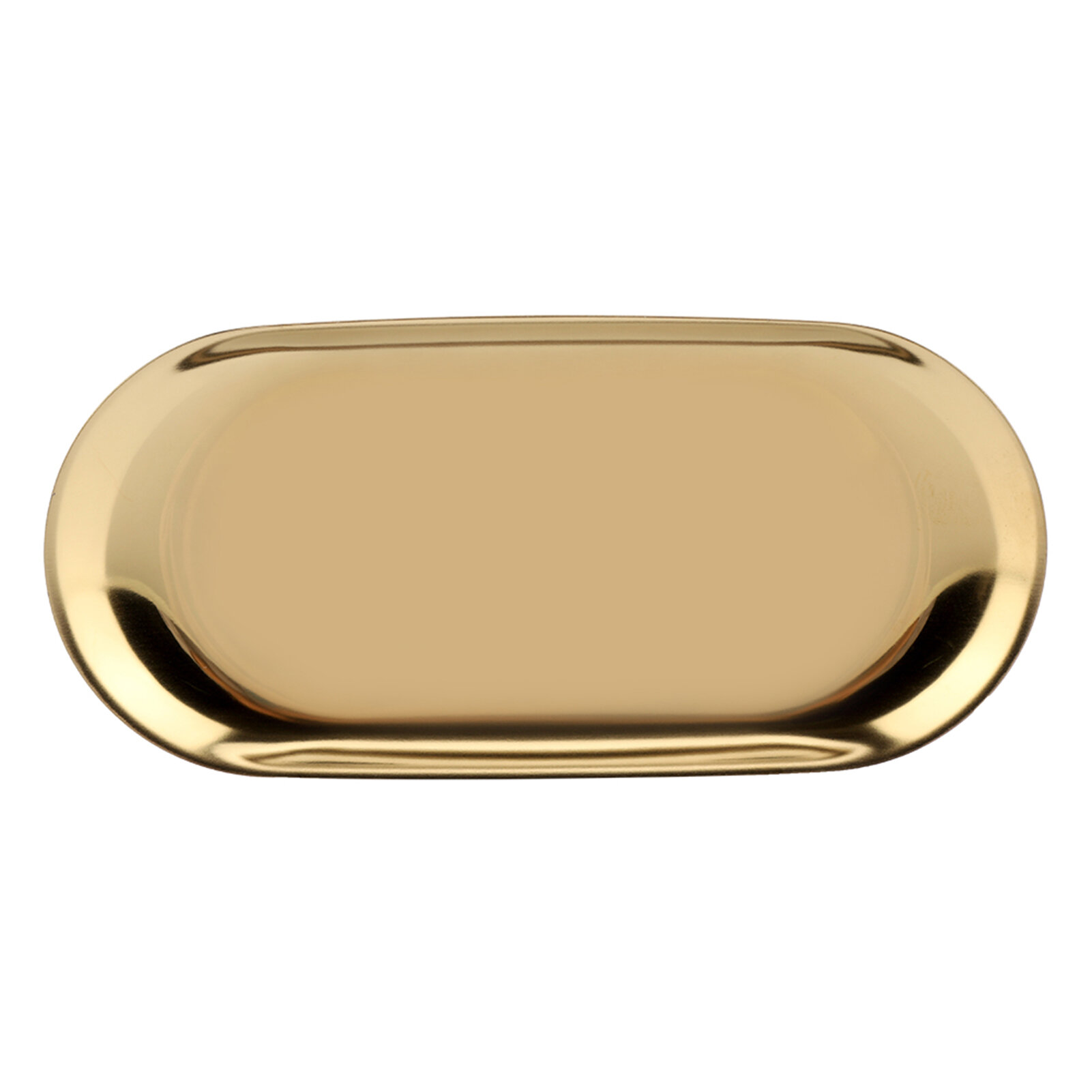 Поднос из нержавеющей стали в скандинавском стиле для хранения косметики, украшений, торта и т. д. для офисных столов (золотистый, L)