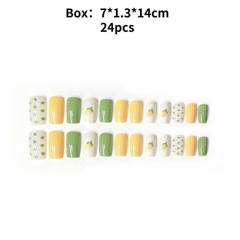 Тренди лемон наклейки для ногтей с клейким желе двусторонние ногтевые детали y59