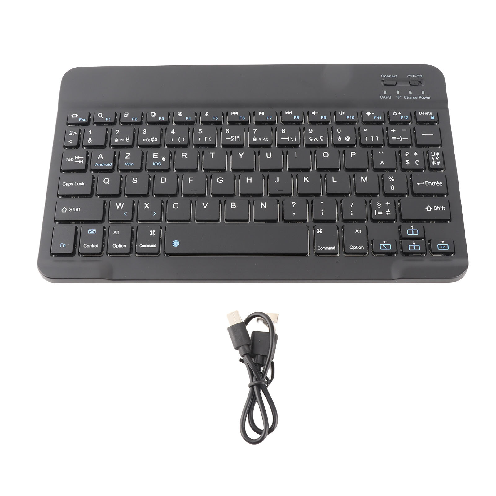 10 -дюймовая беспроводная клавиатура Слим ножницы беспроводной Bluetooth French Azert Keyboard для планшетного телефона