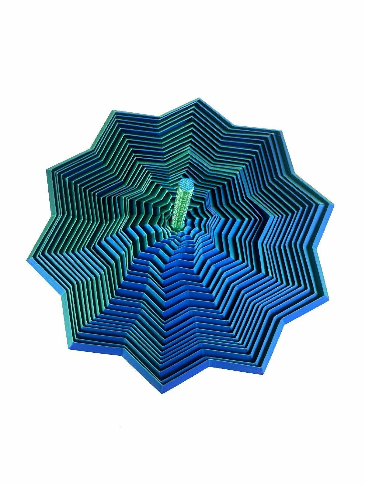 3D-печатная звезда, красочный дизайн с вращающимися спиралями, настольное украшение для непоседы