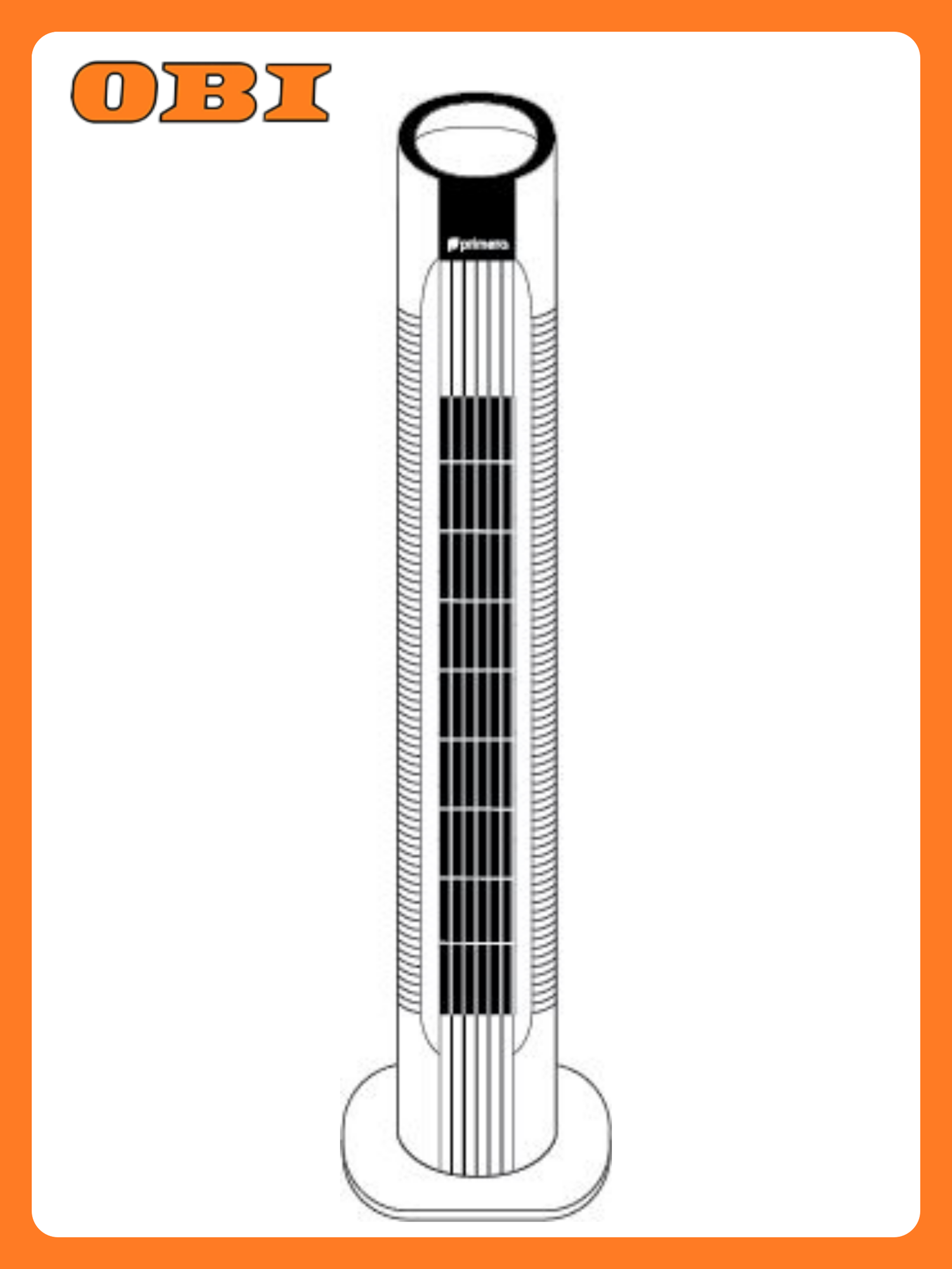 Вентилятор колонный Primera CFP-8041SR, пластик, высота 80 см