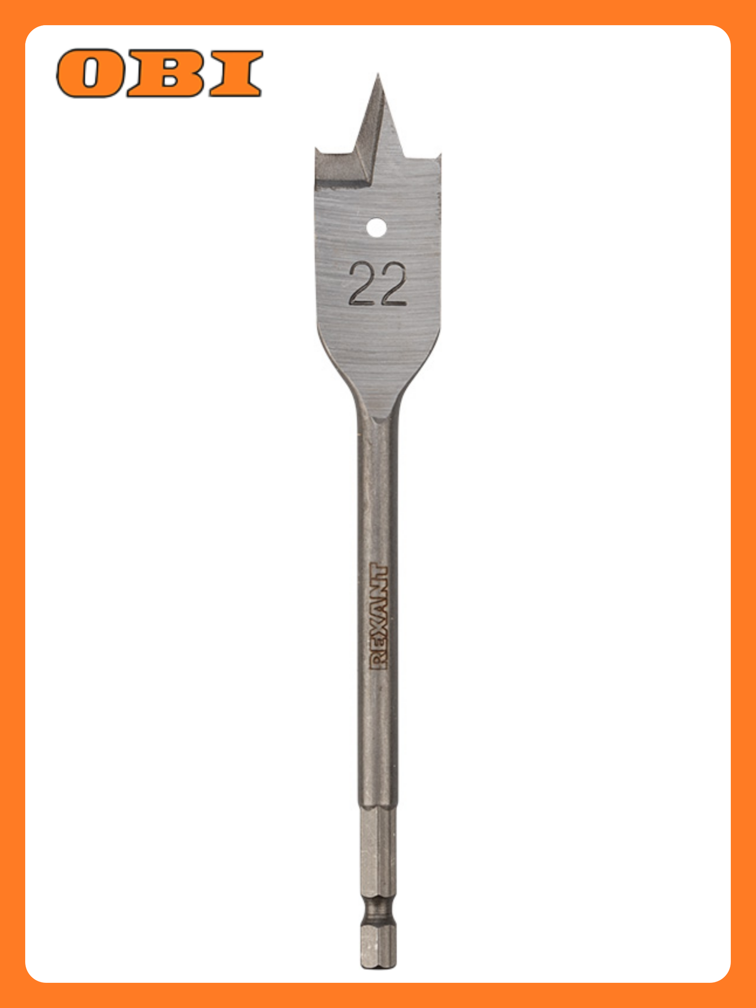 Сверло перовое по дереву 22х152 мм (шестигранный хвостовик) Kranz