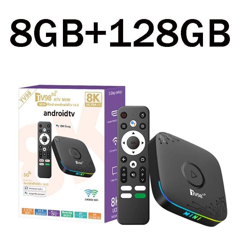 CLIBABIQBOX 2026 PK T1 Android 14 ТВ-стик 8ГБ 128ГБ