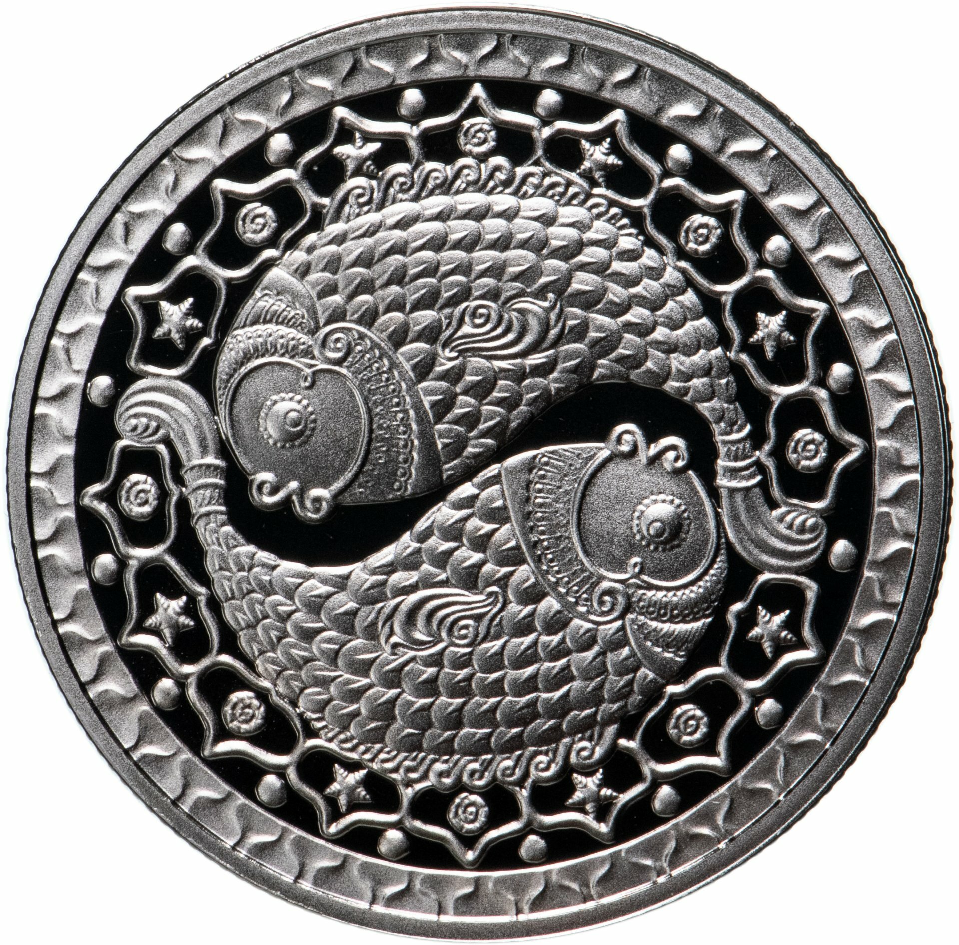 Беларусь 1 рубль 2009 "Знаки зодиака - Рыбы" в капсуле, Мельхиор медь-никель, в сохранности PL