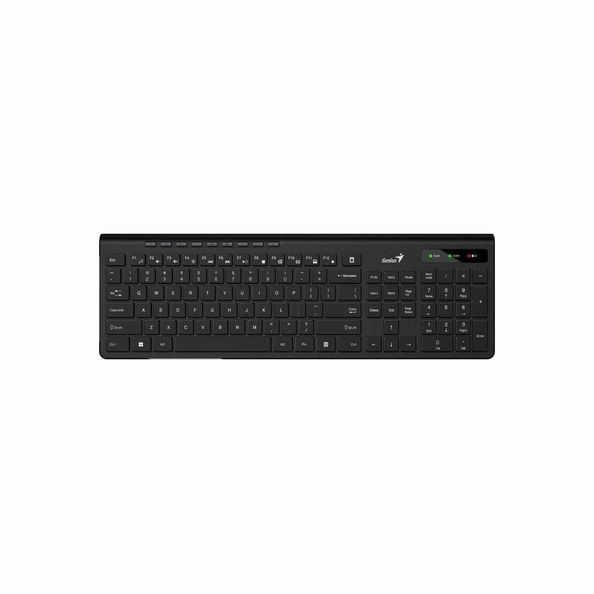 Клавиатура Genius SlimStar 7230, беспроводная мультимедийная, черный (2025085)