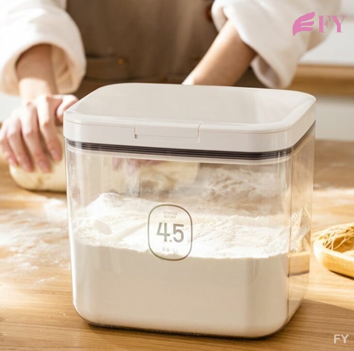 Контейнер-органайзер с крышкой объемом 4,5 литра, DAENERO, для сыпучих продуктов, муки, сахара, стирального порошка