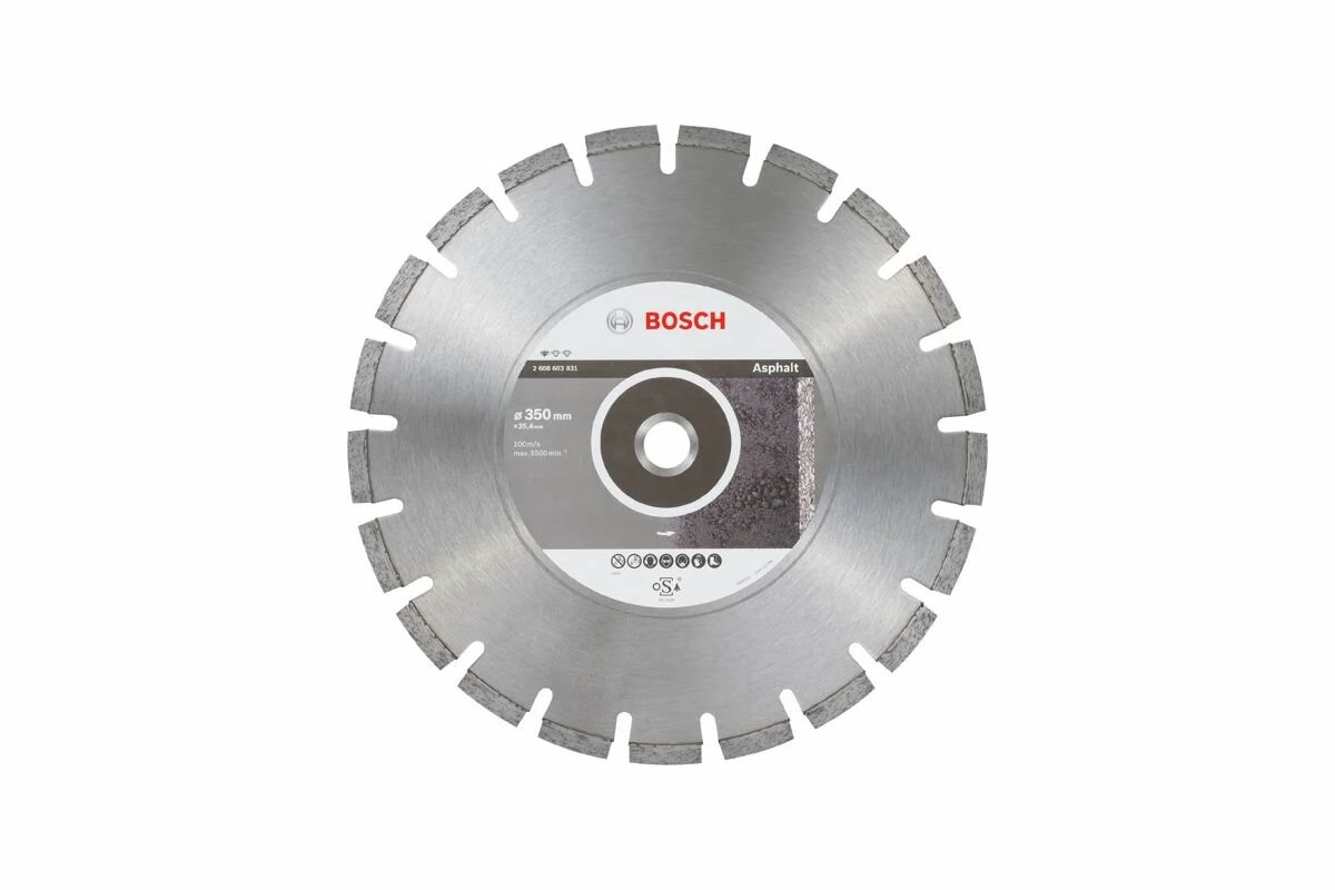 Диск алм BOSCH 350*25.4*3.2мм Stf Asphalt сегм. сух. А