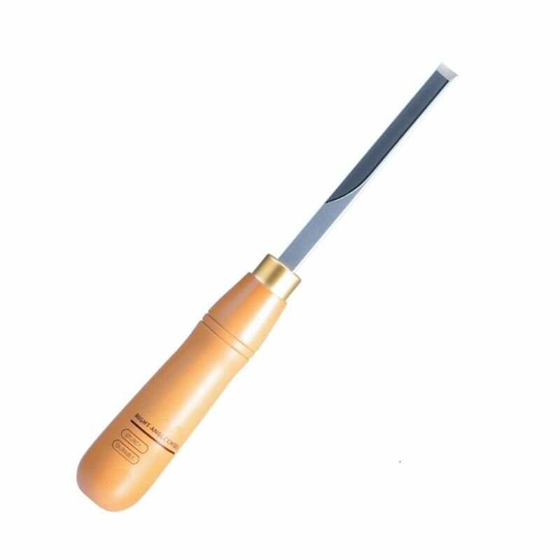 Эргономичное угловое долото для резьбы по дереву, - Деревянная ручка справа