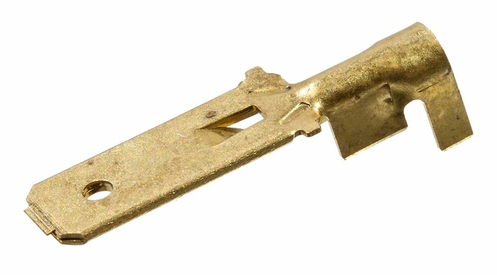 Наконечник плоский неизолированный, папа, 6.3, 10шт