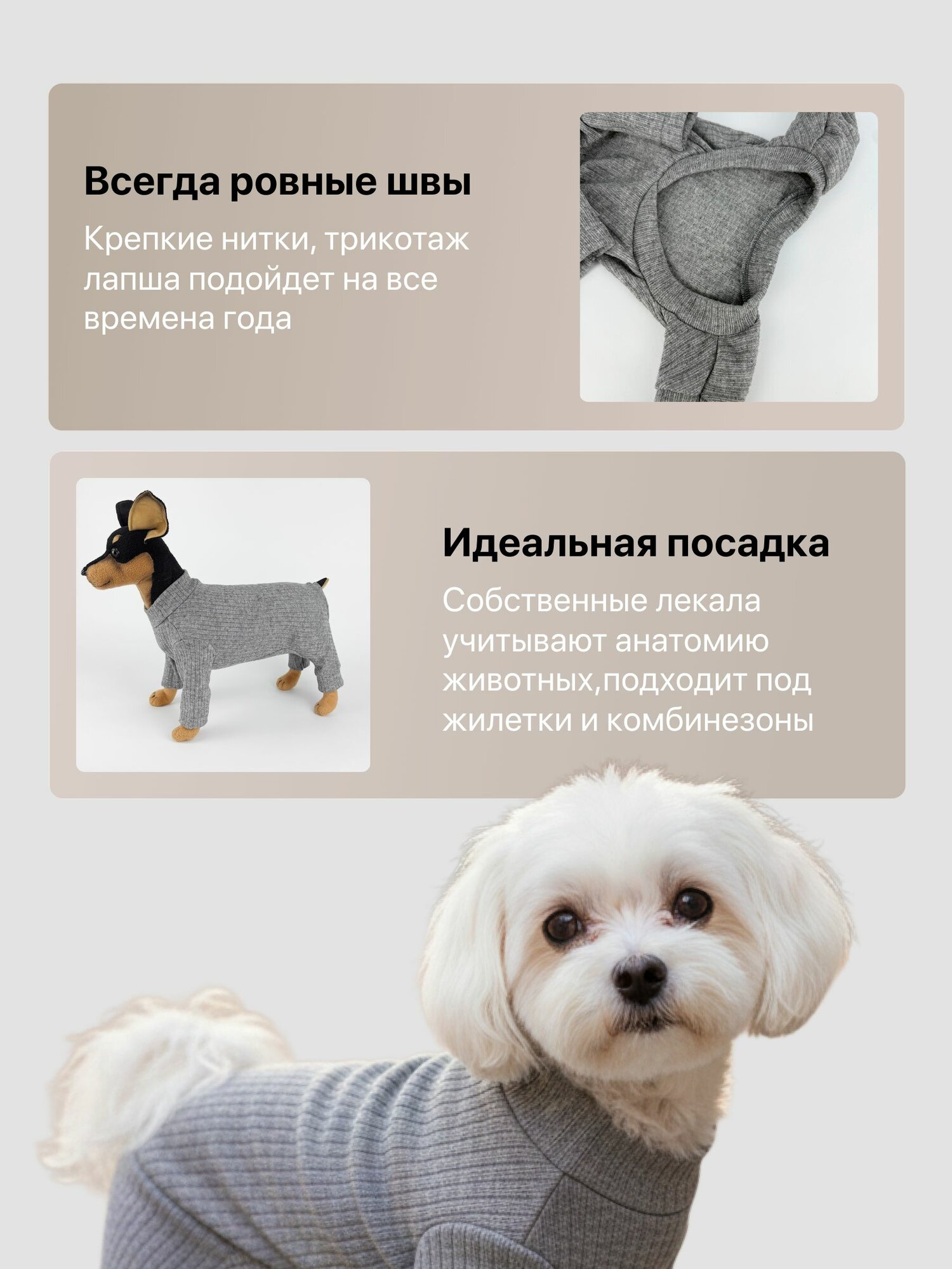 Свитер, свитшот, водолазка для собак и кошек мелких и средних пород, Лапша, S